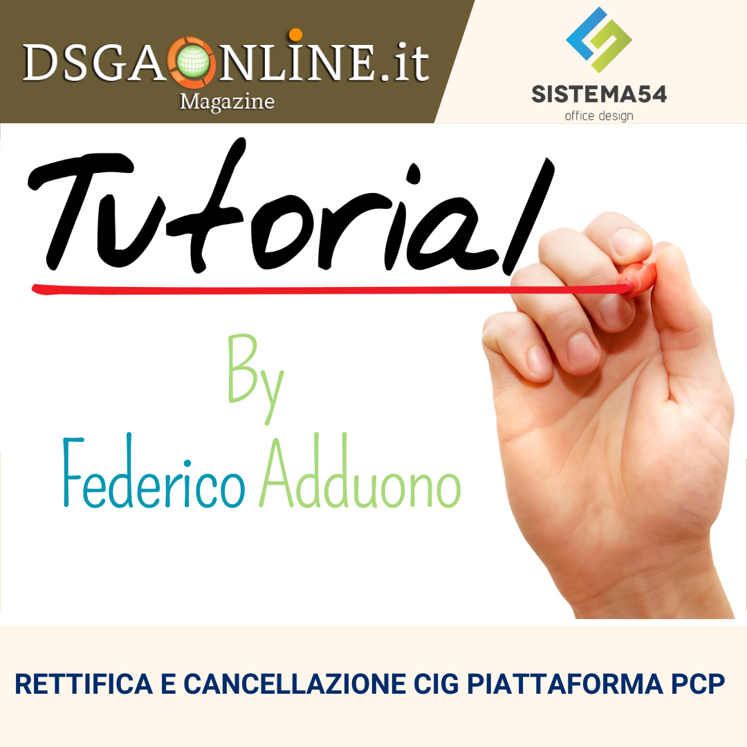 Tutorial rettifica e cancellazione CIG Piattaforma PCP - Associazione ...