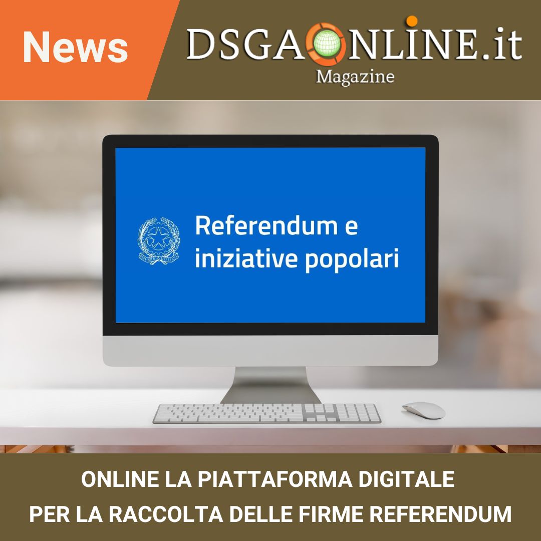 Online la piattaforma digitale per la raccolta delle firme referendum ...